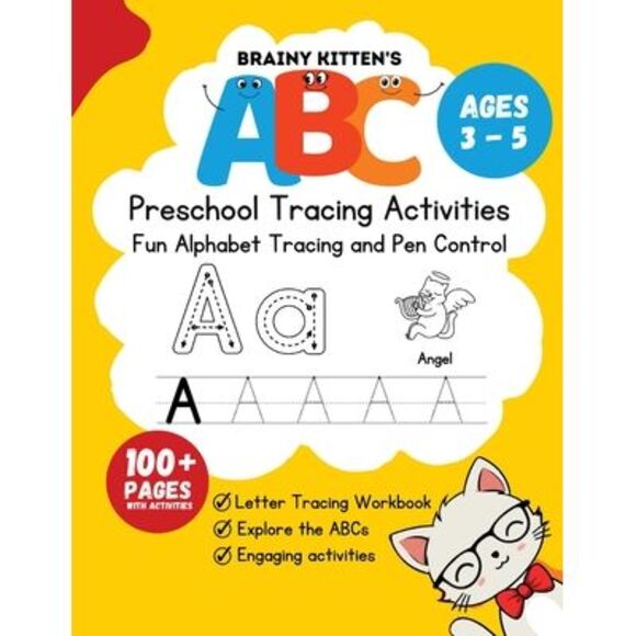 Brainy Kitten | Other | Brainy Kittens Abc Preschool Trace Book Ages 35 ...